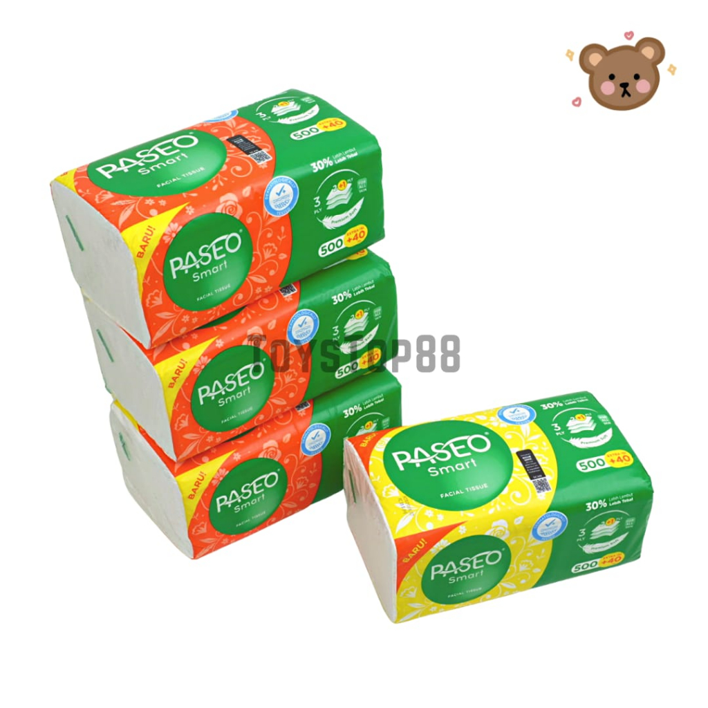 Jual Tissue Paseo Smart 3 Ply isi 540 Sheets / Tisu Wajah Facial Tissue ...