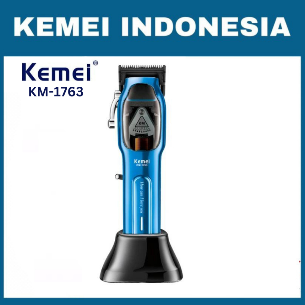Jual Kemei KM-1763 profesional Hair Clipper cordless 9000 RPM | Shopee Indonesia