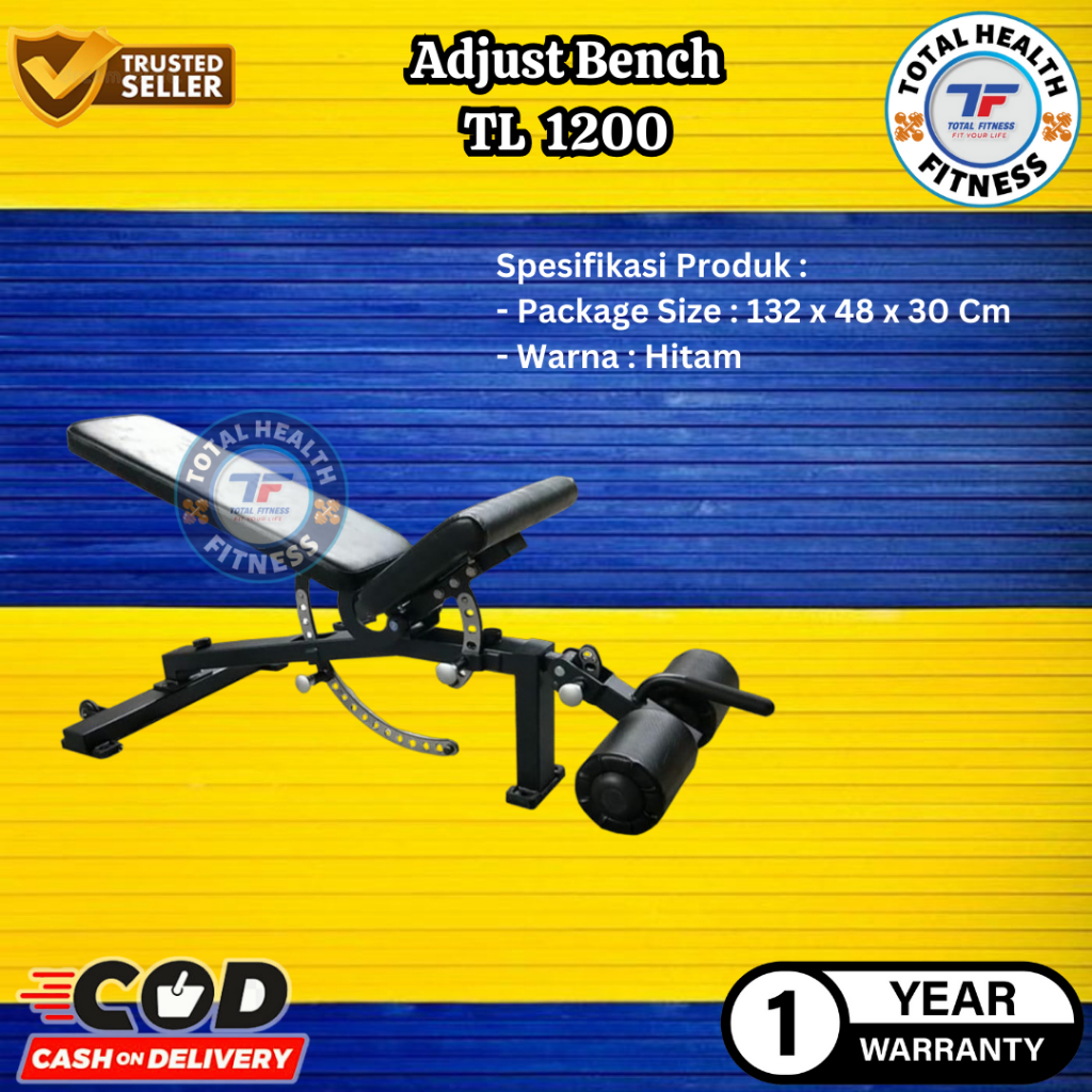 Jual Alat Olahraga Adjust Bench Multi Gym Total Fitness TL-1200 - Alat ...
