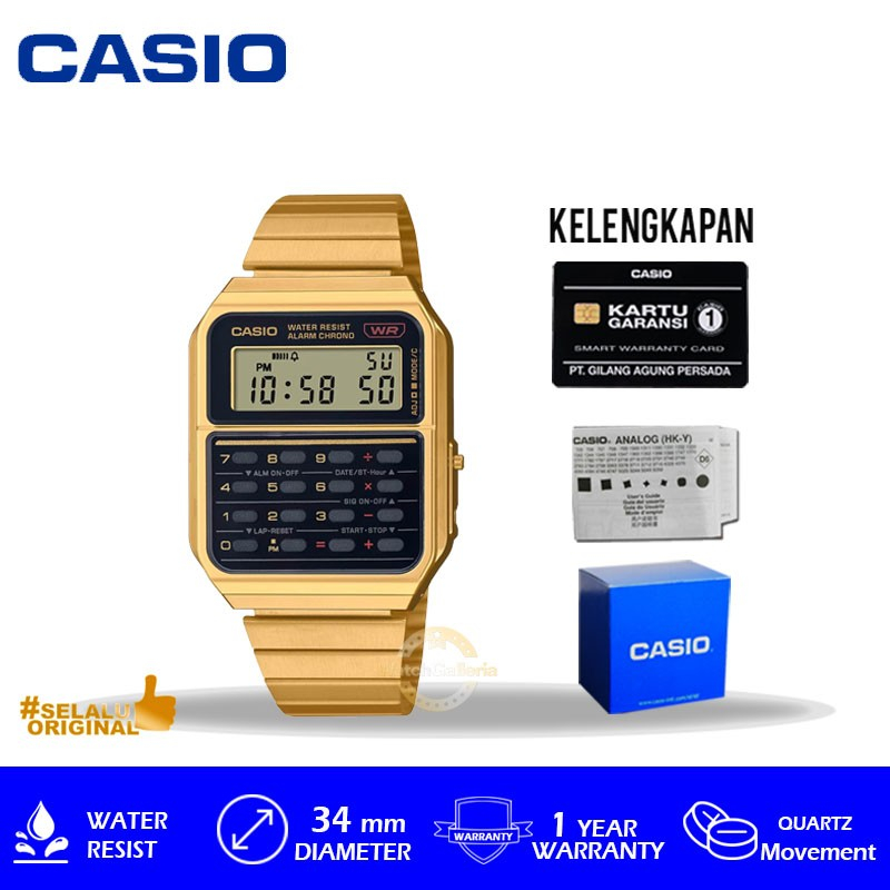 Jual Jam Tangan Casio General CA-500WEG-1ADF Original Murah | Shopee ...