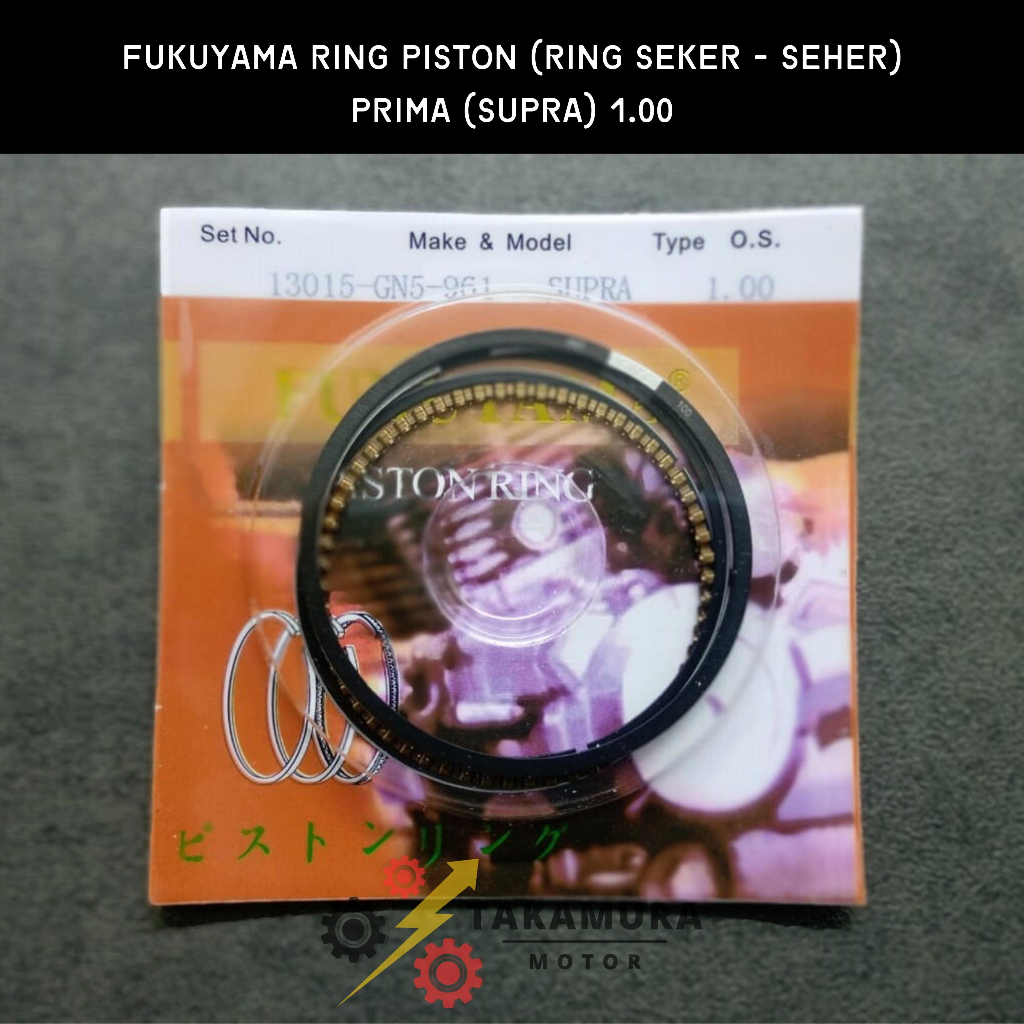 Jual Fukuyama Ring Piston (Ring Seker - Seher) Prima (Supra) | Shopee Indonesia