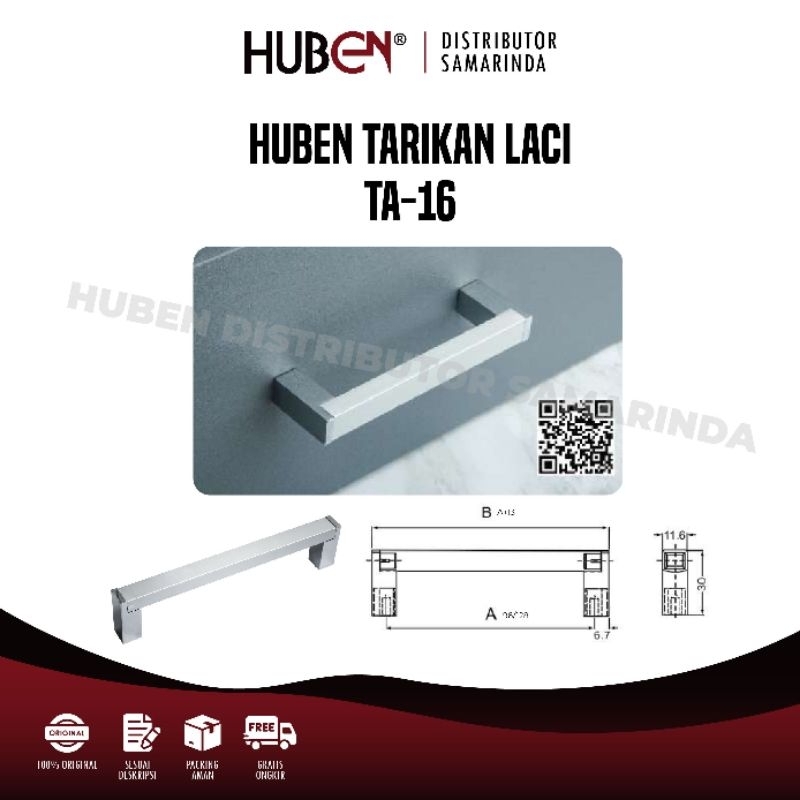 Jual HUBEN TA-16 96mm / 128mm Tarikan Laci Gagang Pintu Laci Lemari ...