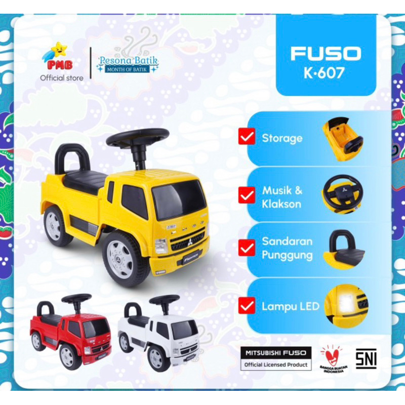 Jual Mainan Mobil Anak / Balita PMB Tolocar Mitsubishi Fuso Truk K607 ...