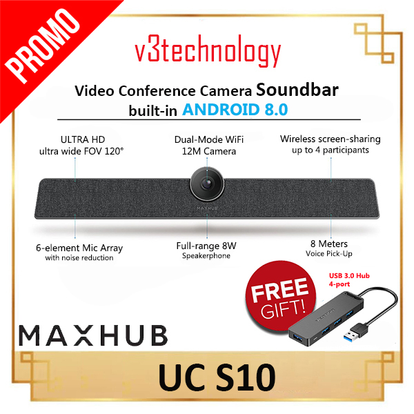 Jual MAXHUB UC S10 Webcam Soundbar built-in Android System - Video Camera Conference | Shopee ...