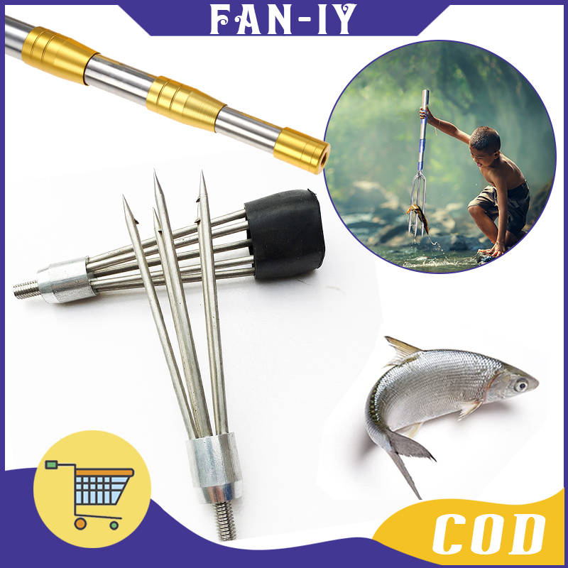 Jual Tombak Ikan Mata 5 Tombak Pancing Ikan Stainless / Tongkat 2M Tiga ...