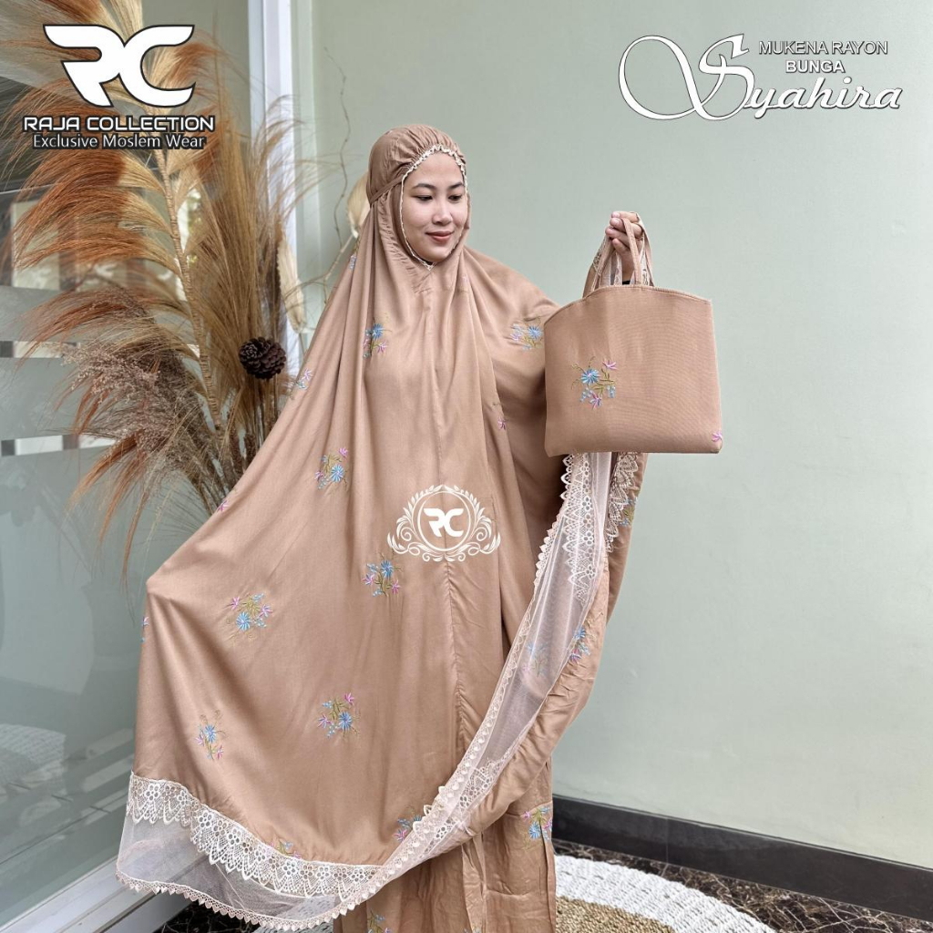 Jual Raja Collection459 - Mukena Dewasa Super Jumbo Rayon Bordir Bunga ...