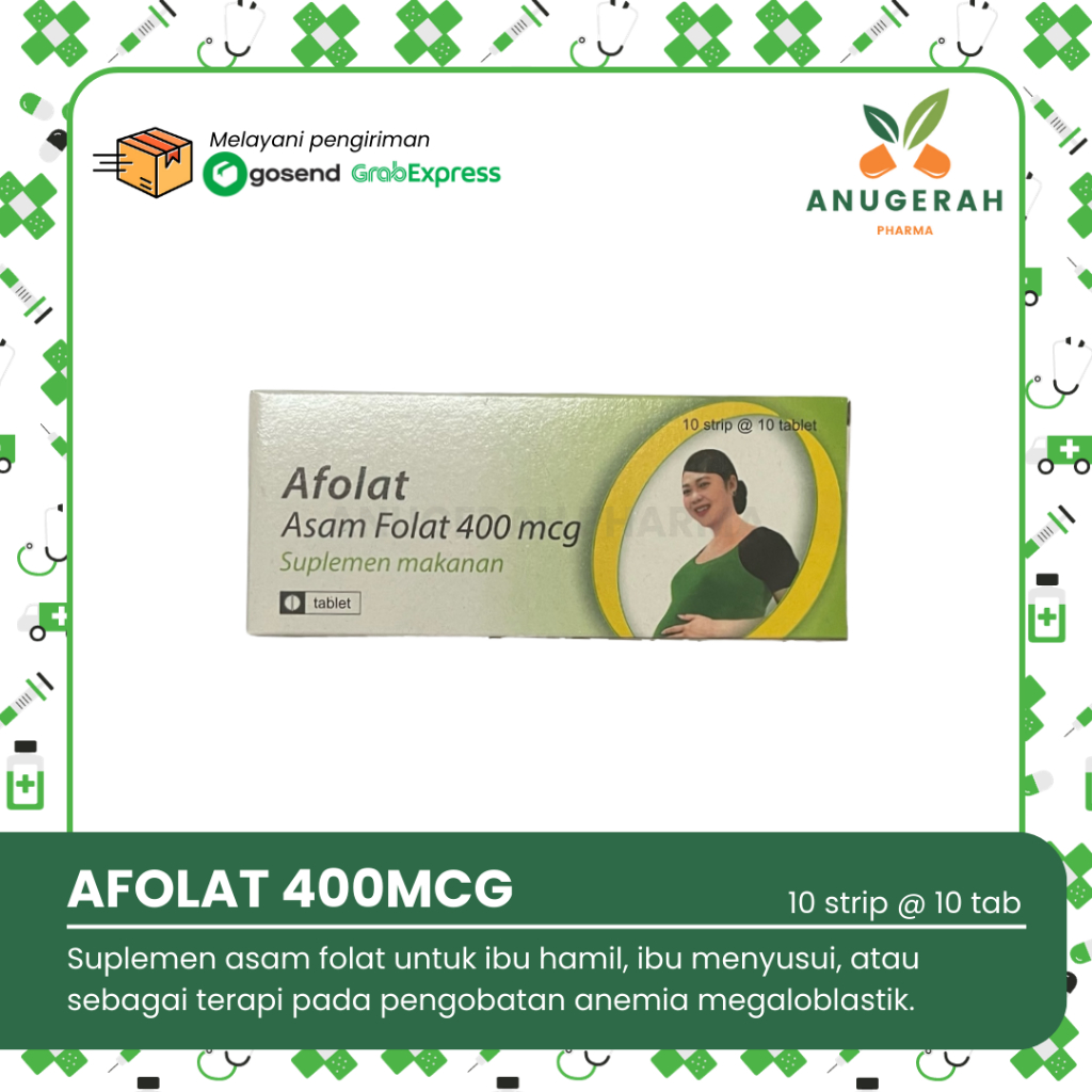 Jual Afolat Asam Folat 400 Mcg Box isi 100 | Shopee Indonesia