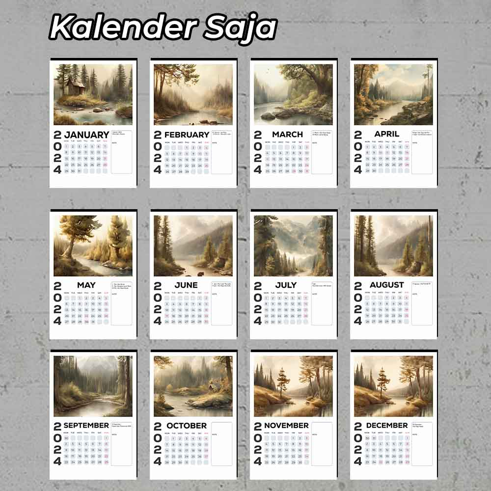 Jual Desk Kalender Art Aesthetik Kalender Meja Unik Dudukan Kayu Bisa ...