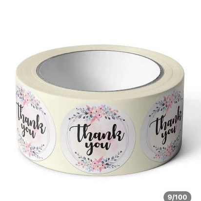 Jual [PART 3] STICKER THANKYOU 1 Roll (500 PCS) Stiker Label Makanan ...