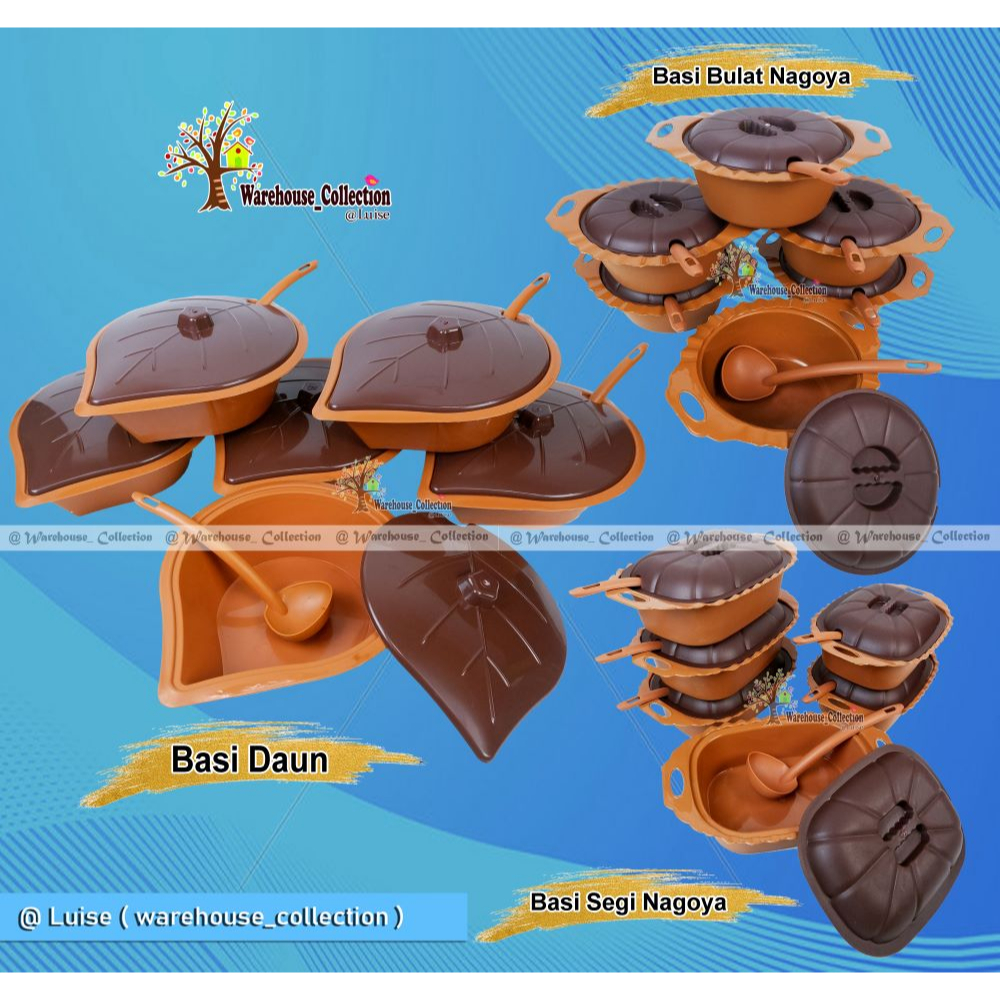 Jual BASI SET PRASMANAN NAGOYA CAPPUCINO 6 PCS BASI TUTUP + 6 SENDOK SAYUR (12 IN 1) PILIH ...