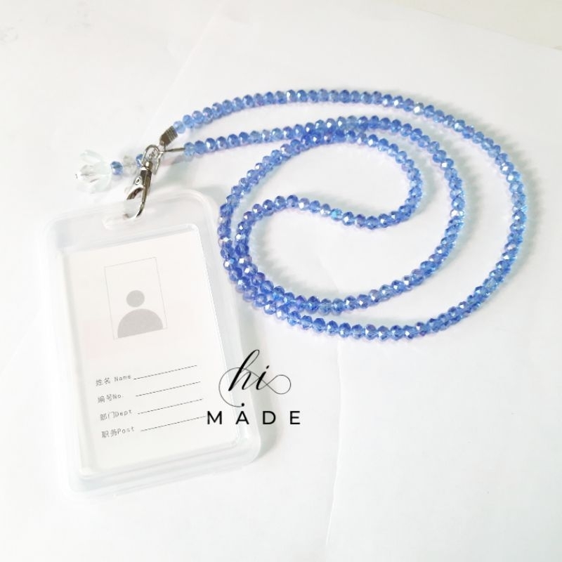Jual Lanyard crystal name tag kristal tali gantung photocard holder id ...