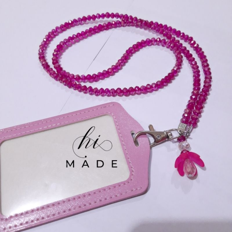 Jual Lanyard crystal name tag kristal tali gantung photocard holder id ...