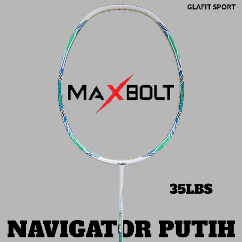 Jual RAKET BADMINTON MAXBOLT NAVIGATOR PUTIH ORIGINAL 35LBS | Shopee ...