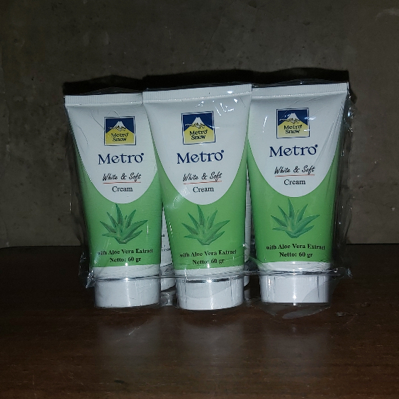 Jual Metro Snow White and Soft Cream Kemasan Tube 60 gram 1 Pak isi 6 ...