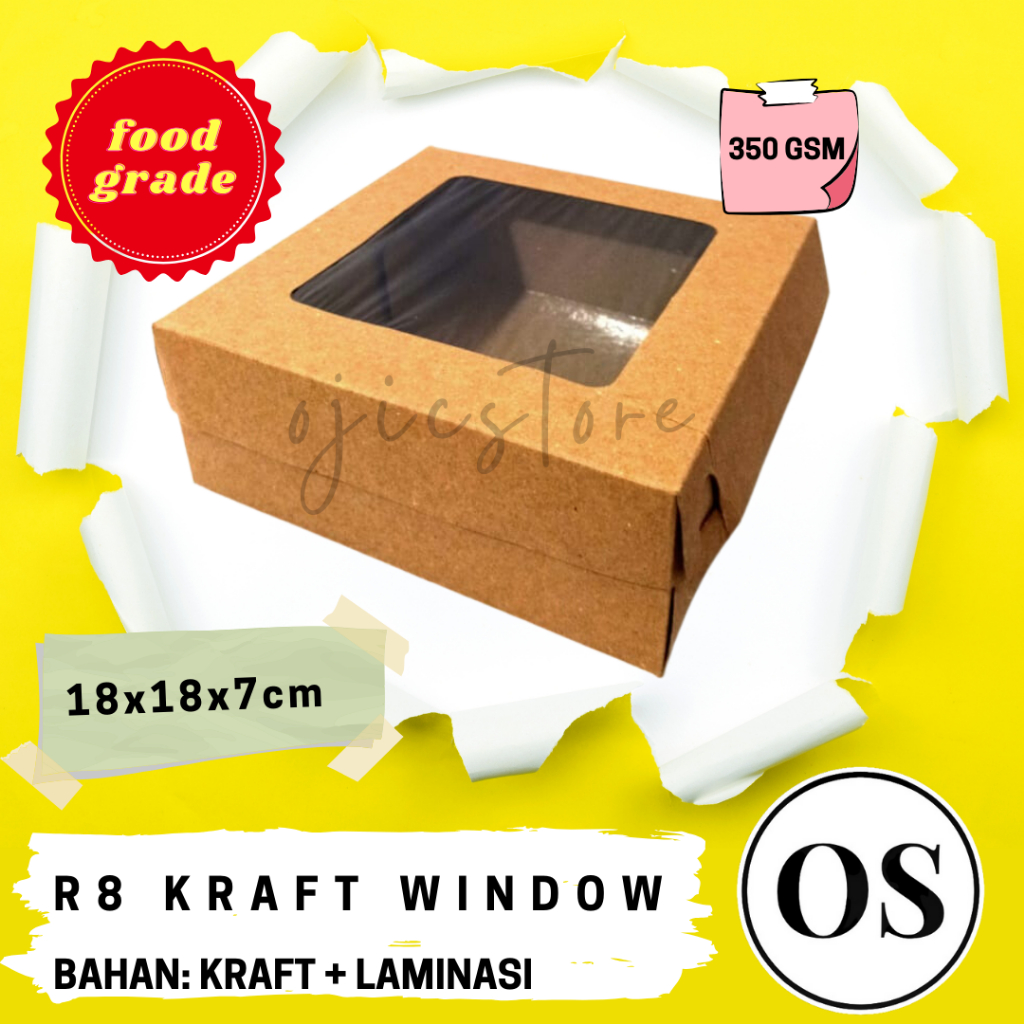Jual Dus Kraft Window Dengan Laminasi Ukuran 18x18x7 CM Cocok Untuk ...
