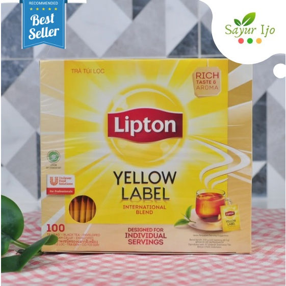 Jual TEH CELUP LIPTON Yellow Label 100's Sir Thomas J Premium Tea ...