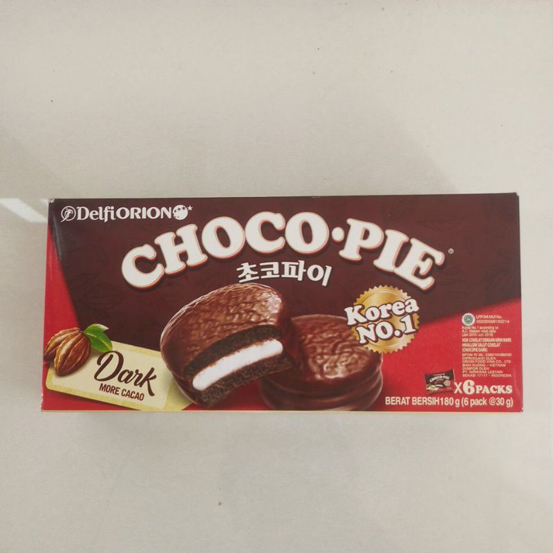 Jual Choco Pie Korea Dark More Cacao 6 Pcs x 30gr | Shopee Indonesia