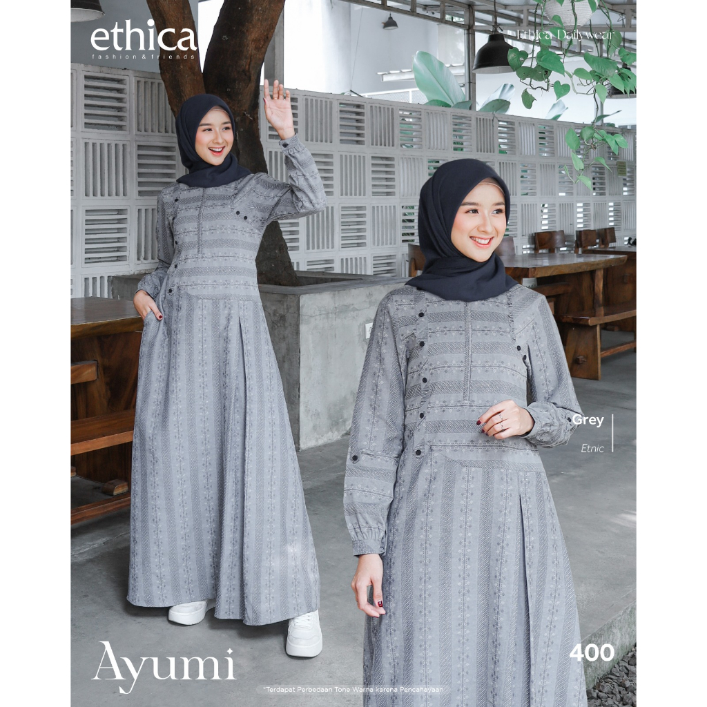 Jual Ethica Drees Gamis Baju Muslim Ayumi 400 Wanita | Shopee Indonesia
