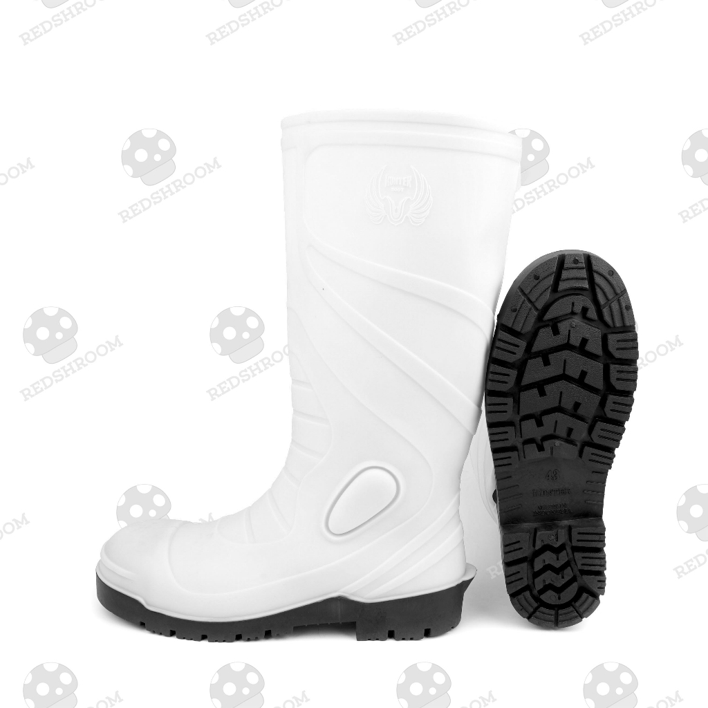 Jual Sepatu Boot Tinggi Hunter Safety 1 Hitam Kuning Putih Toe Cap Besi ...