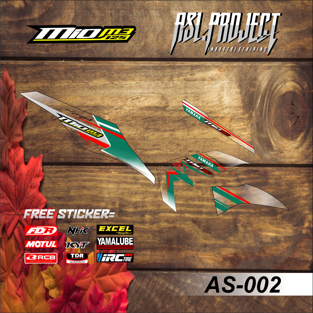Jual AS-002 Transparan Stiker Buat Mio 125/M3 Sticker Motor Variasi ...