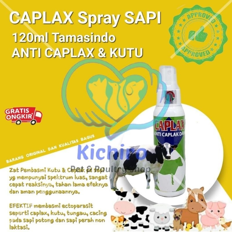 Jual Caplax Spray isi 120 ml Tamasindo Obat Anti Caplak dan Kutu Untuk ...