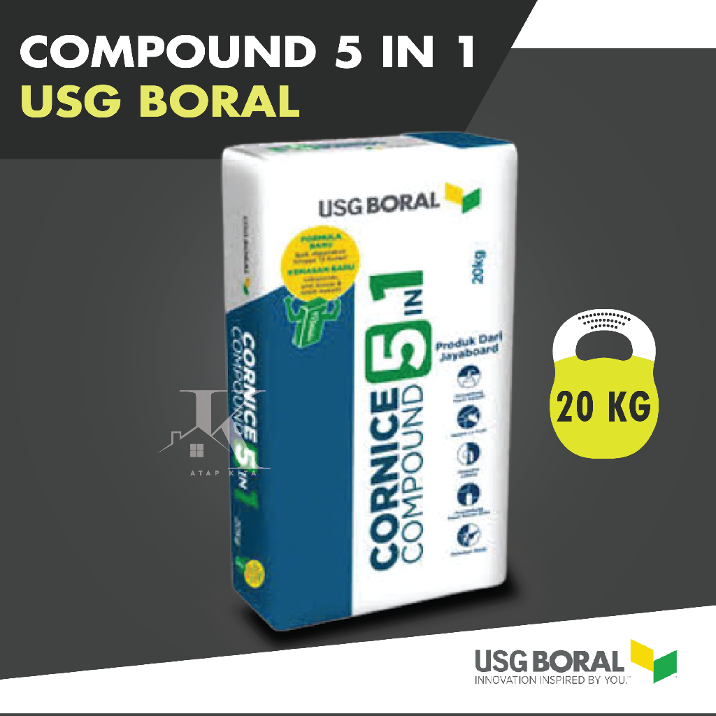 Jual Compound Jaya 20kg / Cornice Jaya 5 in 1 / Kompon Jaya | Shopee ...