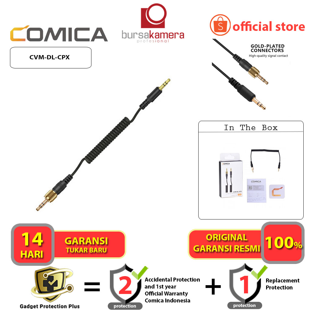 Jual COMICA CVM-DL-CPX Lock Plate 3.5mm TRS-TRS Audio Output Cable ...
