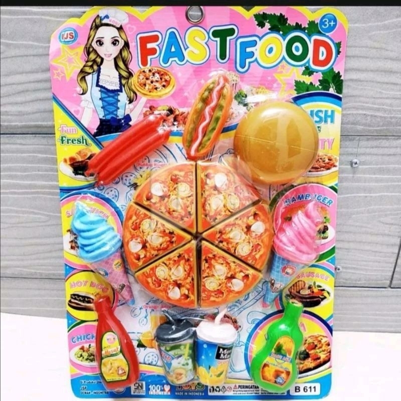 Jual MAINAN MASAK MASAKAN PIZZA & BURGER BESAR | Shopee Indonesia