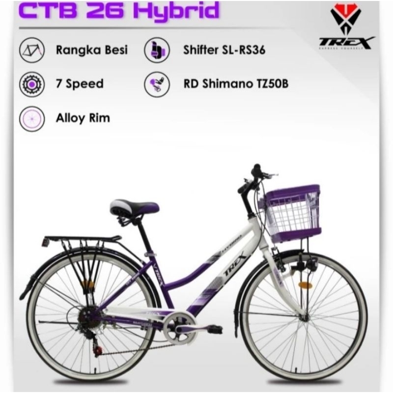 Jual Sepeda Ctb 26 Trex hybrid | Shopee Indonesia