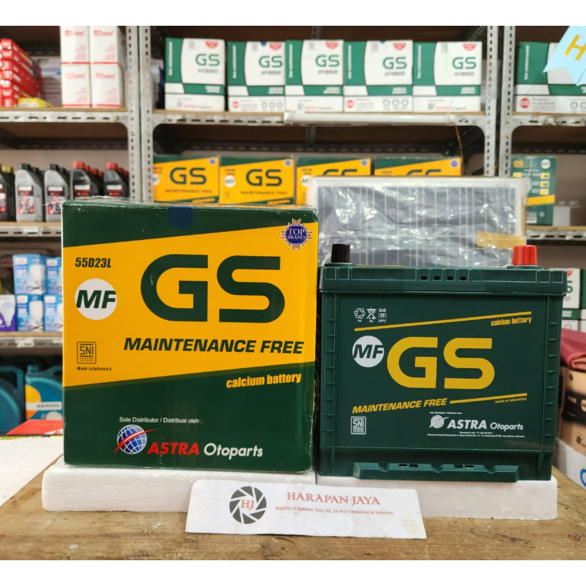Jual AKI MOBIL GS ASTRA MF 55D23L (60AH) (KERING) | Shopee Indonesia