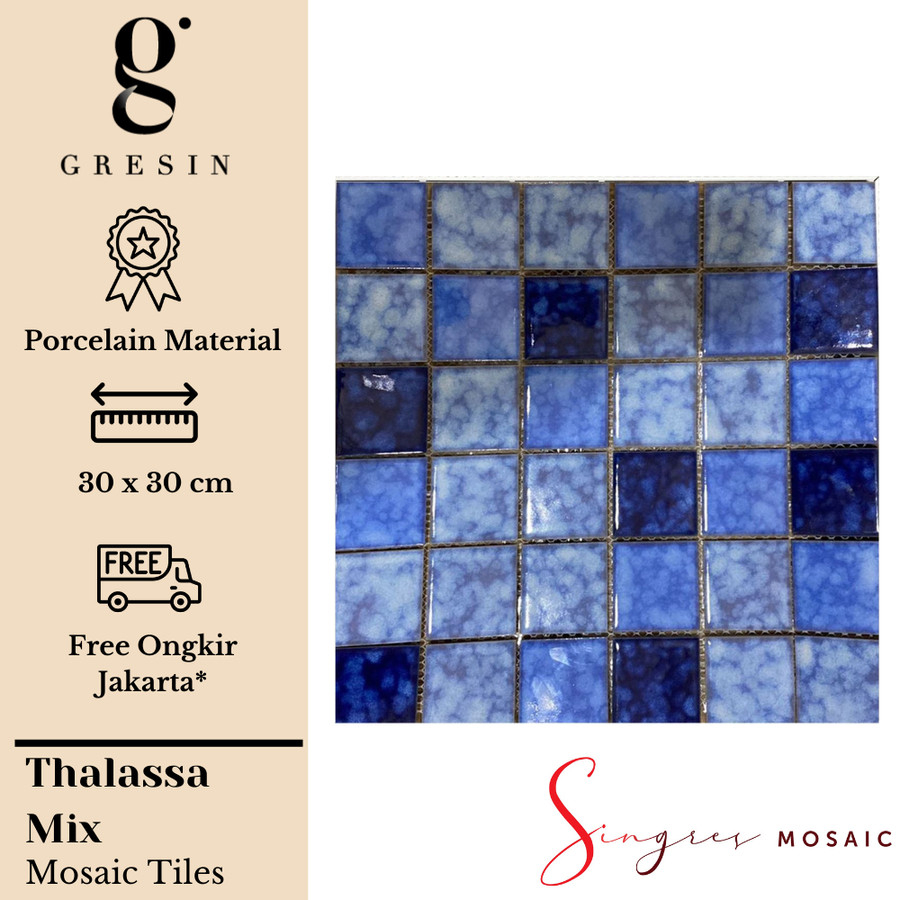 Jual Thalassa Mix Square Singres Mosaic Tiles | Mosaic Keramik | Shopee ...