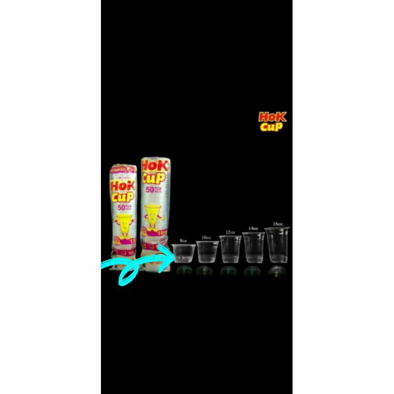 Jual gelas Hok Cup uk 8 oz - 16 oz, (isi 50 pcs) | Shopee Indonesia