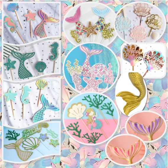 Jual Topper Mermaid Putri Duyung Hiasan Cake Kue Ulang Tahun Ultah ...