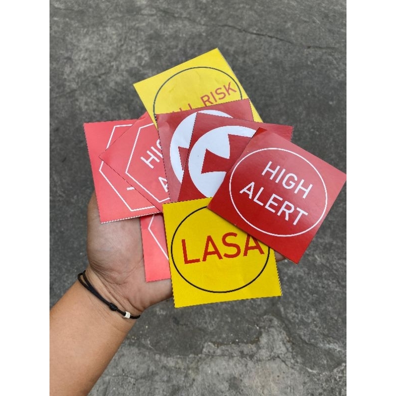 Jual Stiker Besar Lasa, High Alert, Allergy Fall Risk, Logo Narkotika ...