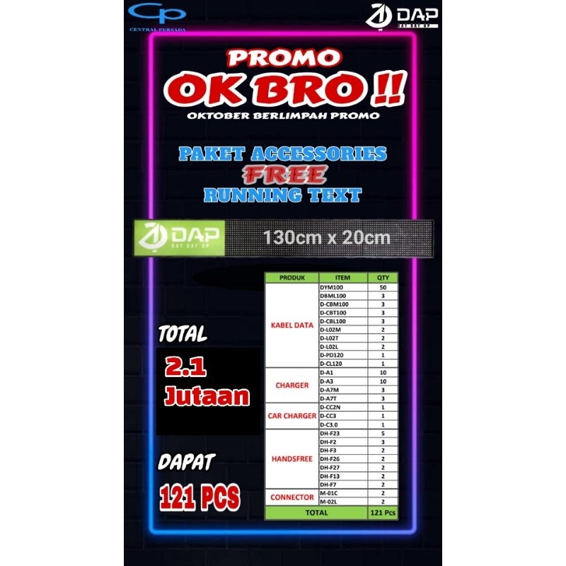 Jual Program DAP 2.1 Jutaan (Aksesoris+Running Text DAP) | Shopee Indonesia