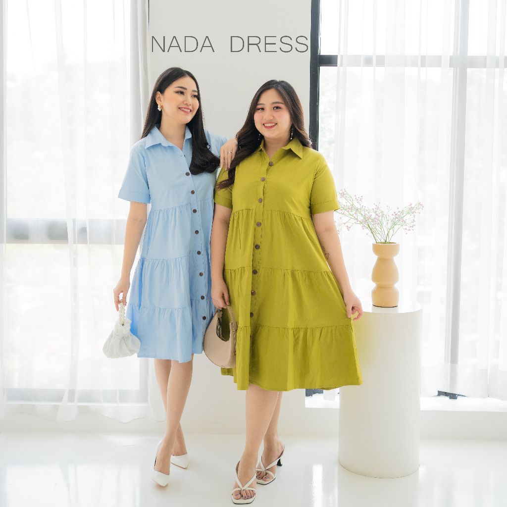 Jual Lilybelle Nada Dress Basic Jumbo Sampai XXL Fushia Katun Bumil ...