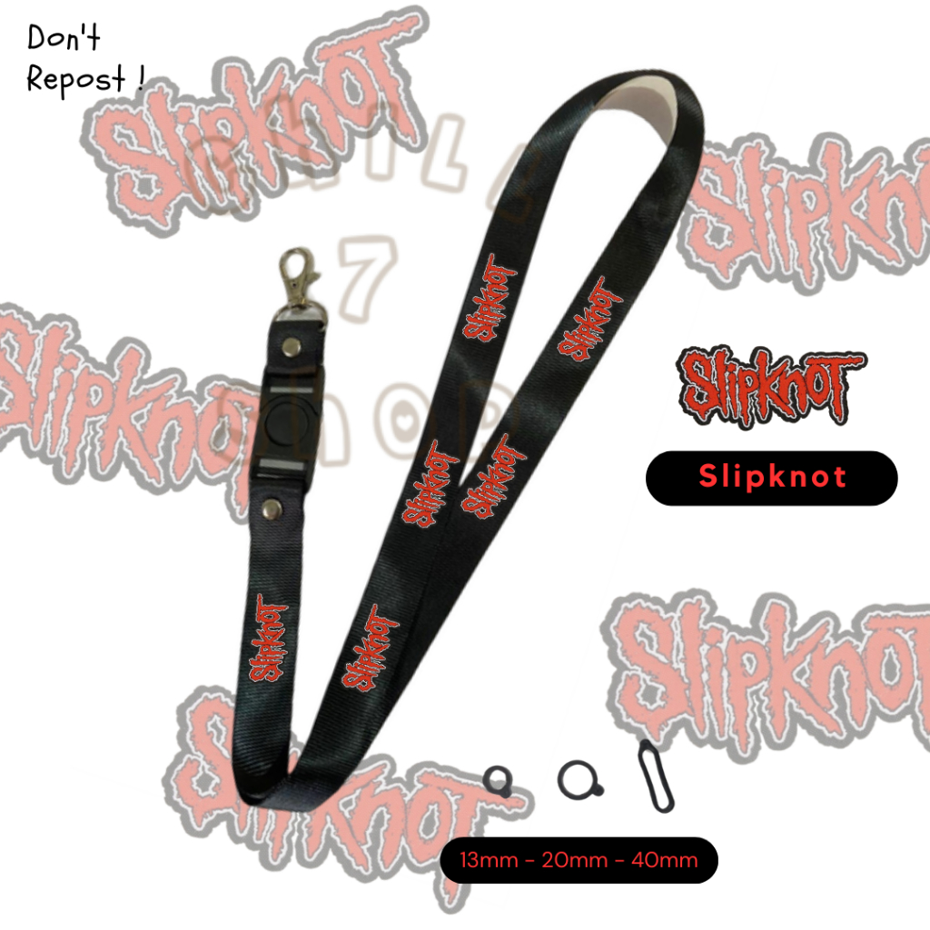 Jual Lanyard Band Slipknot Custom ID Card Lucu Tali Gantungan Pods Name ...