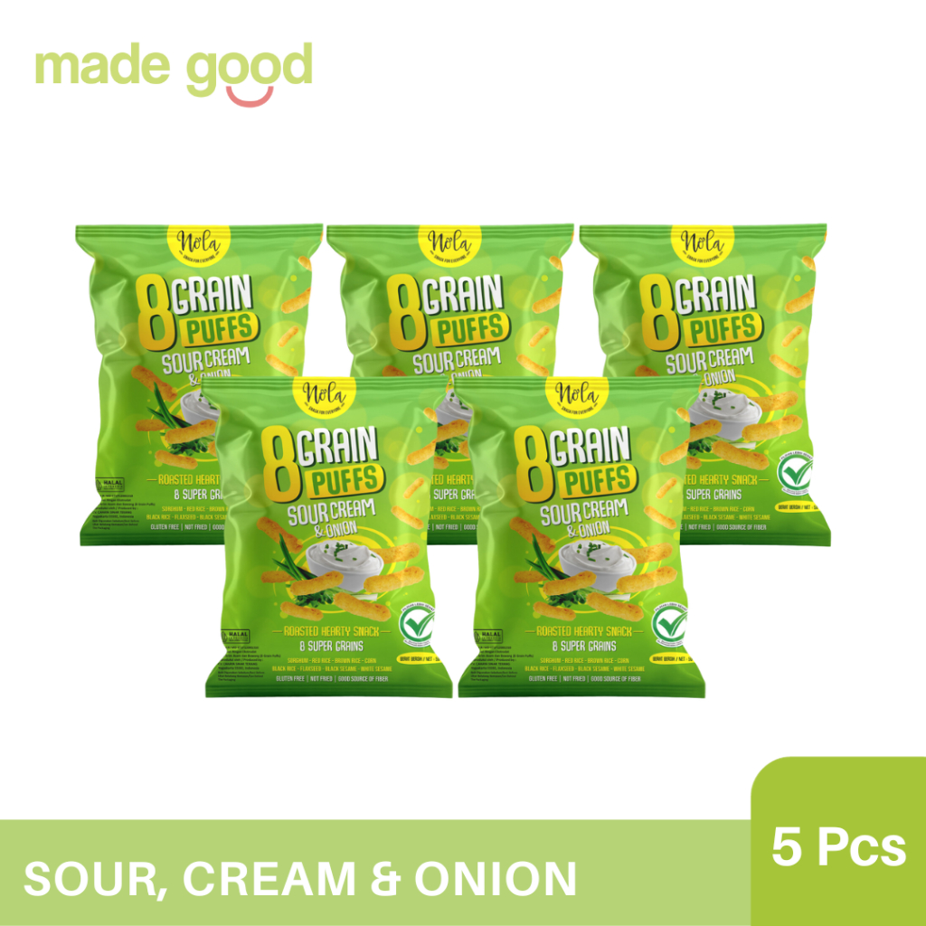 Jual Nola 8 Grain Puffs Cheddar Cheese 50 Gram, Snack Anak Gluten Free ...