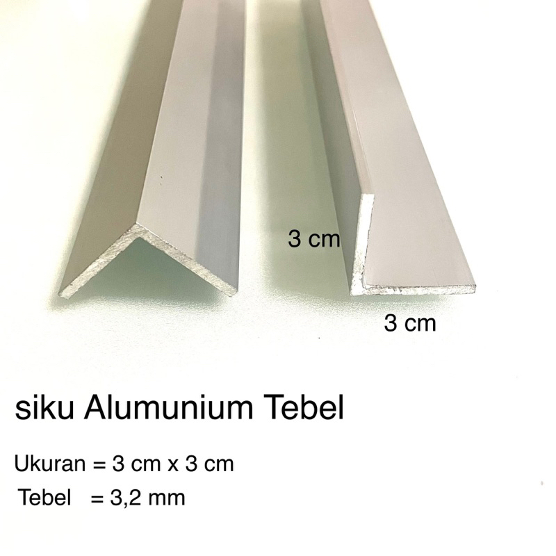 Jual Siku Alumunium 3 cm x 3 cm Tebel 3,2 mm | Shopee Indonesia