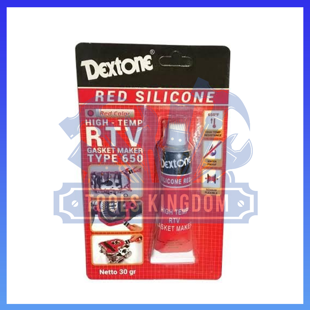 Jual Lem Silikon Red Dextone 30 Gram / High Temp RTV Silicone Red 30 Gr ...