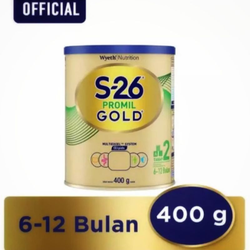 Jual S26 Promil Gold Tahap 2 6-12 Bulan 400 gram | Shopee Indonesia