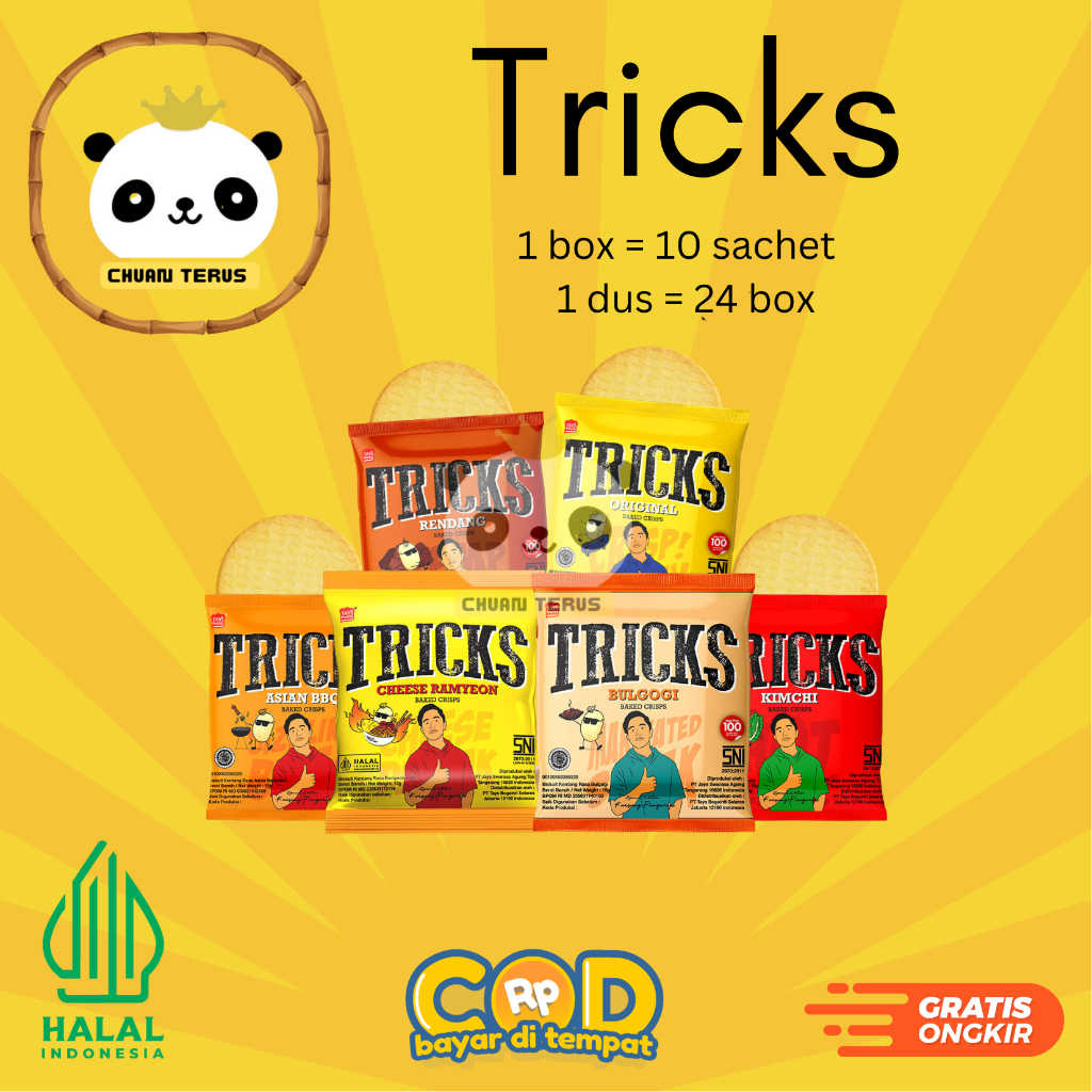 Jual Tricks Potato Baked Crisps Rasa Kimchi / Original / BBQ - Biskuit ...
