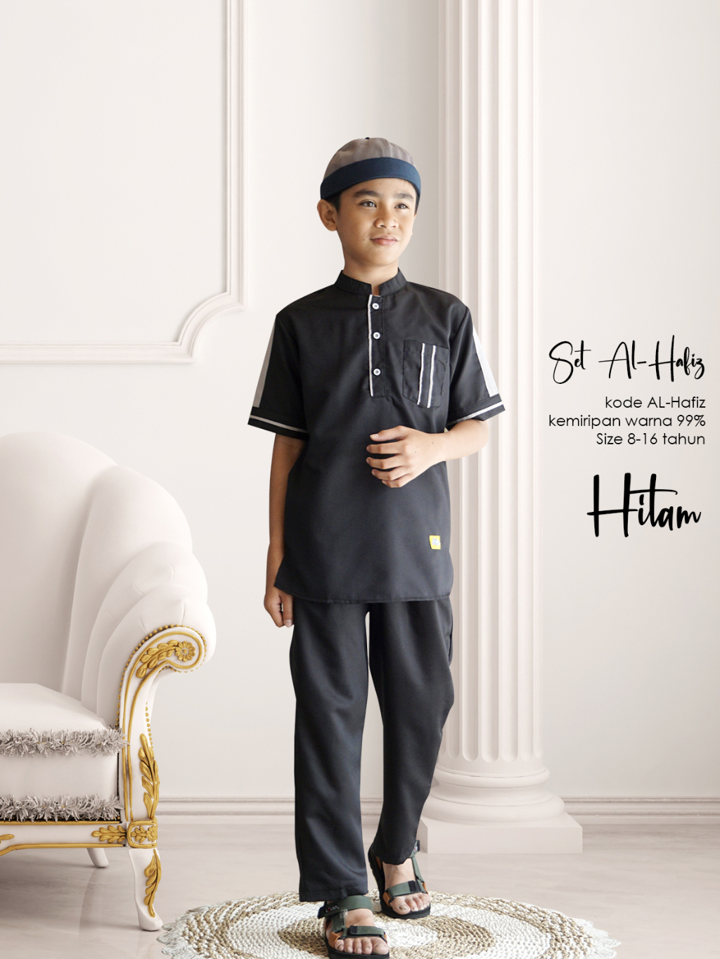 Jual Kemko Setelan Al-Hafis Lengan Pendek Koko Setelan Anak Usia 8-16 ...