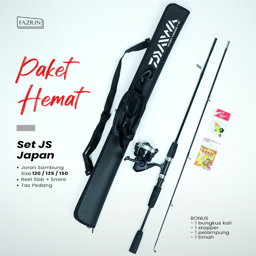 Jual 1 Set Alat Pancing Lengkap Joran Pancing Japan Style 120 Cm 135cm ...
