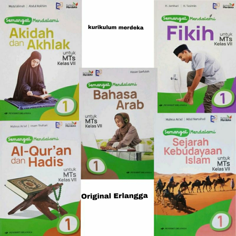 Jual Kurikulum Merdeka Kelas 1 Mts Bahasa Arab, Fikih, Akidah Akhlak, Alquran Hadis, Ski ...