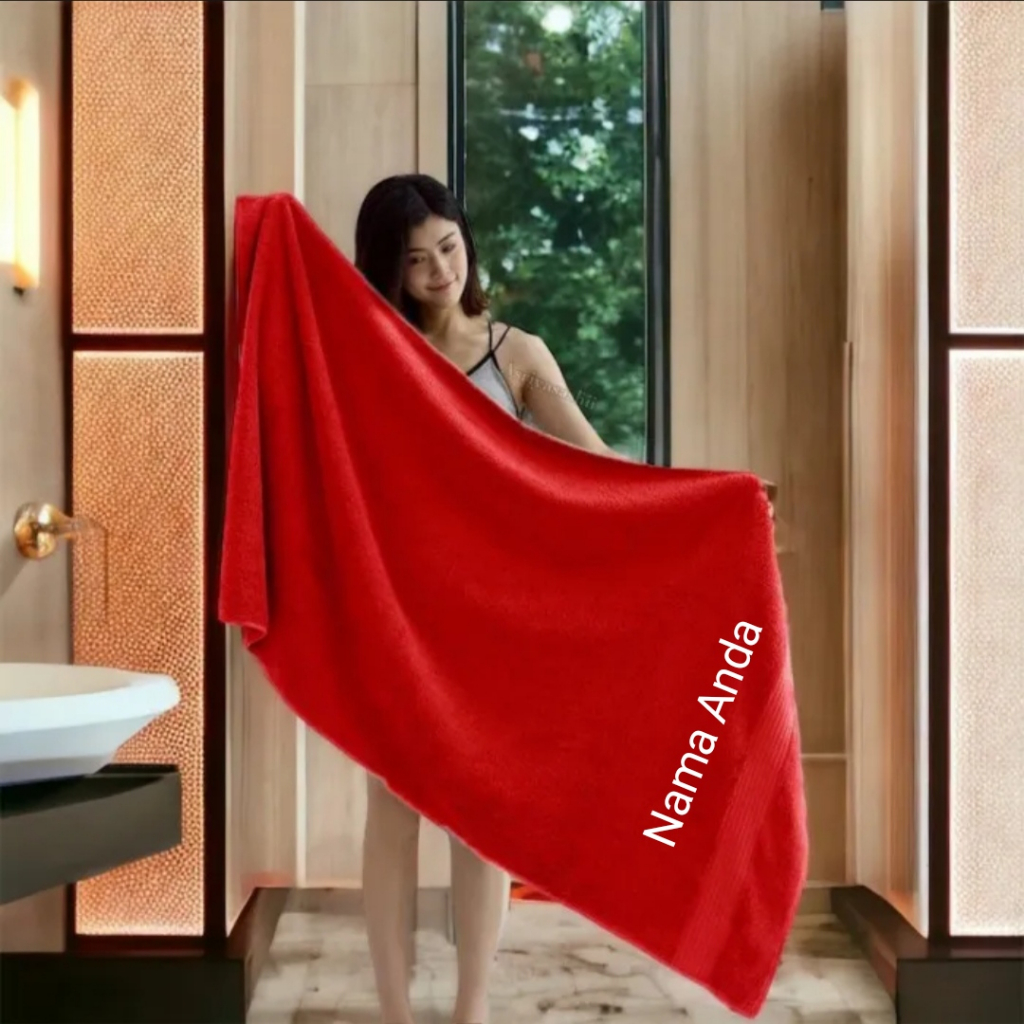 Jual Handuk Mandi Polos Planet Bordir Nama Ukuran 80x150 Cotton ...