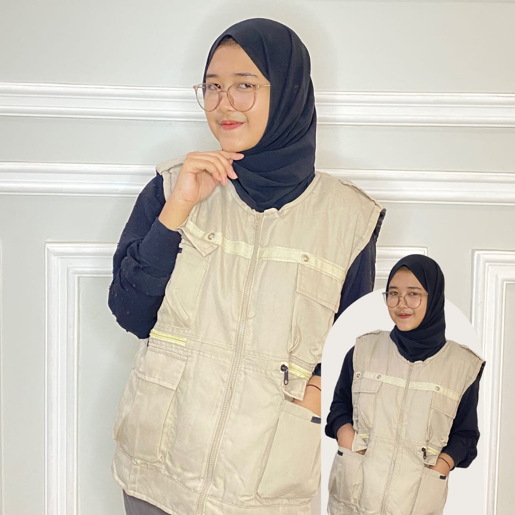 Jual CREDIFOX Rompi tactical / rompi cargo / vest pria casual / rompi ...