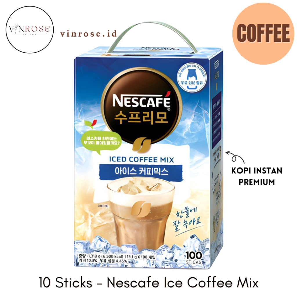 Jual [10 Sachet] Nescafe Ice Coffee Mix Korea/ Kopi Instant | Shopee ...