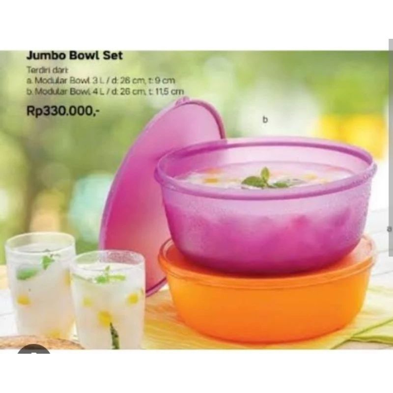 Jual jumbo modular bowl tupperware (1) | Shopee Indonesia