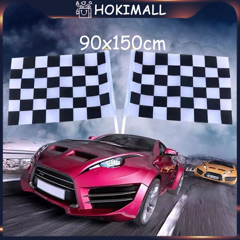 Jual 150X90CM Bendera Start Hitam Putih / Bendera Finish Lomba | Shopee ...